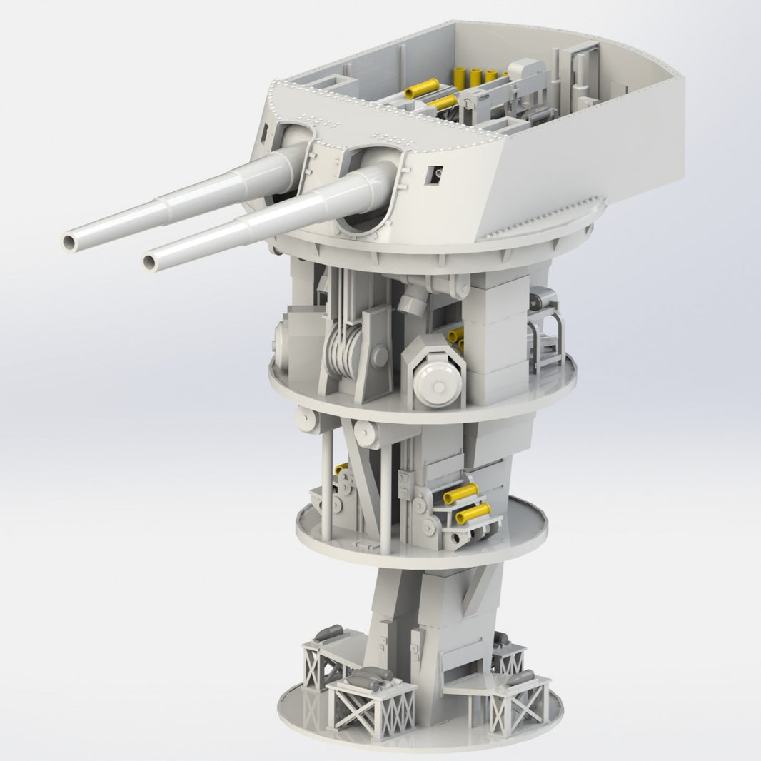 German Navy models, full interior turrets, Bismarck, SMS Bayern, SMS ...