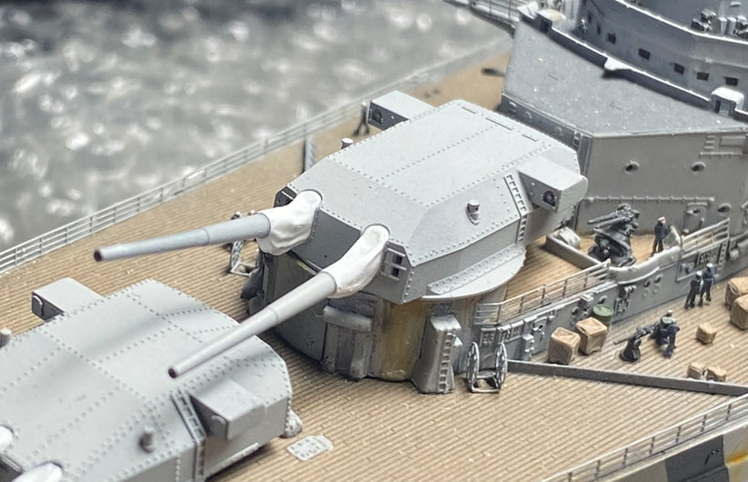 1:700 German Main Gun Turret, 3D printed, battleship, Bismarck, Tirpit ...