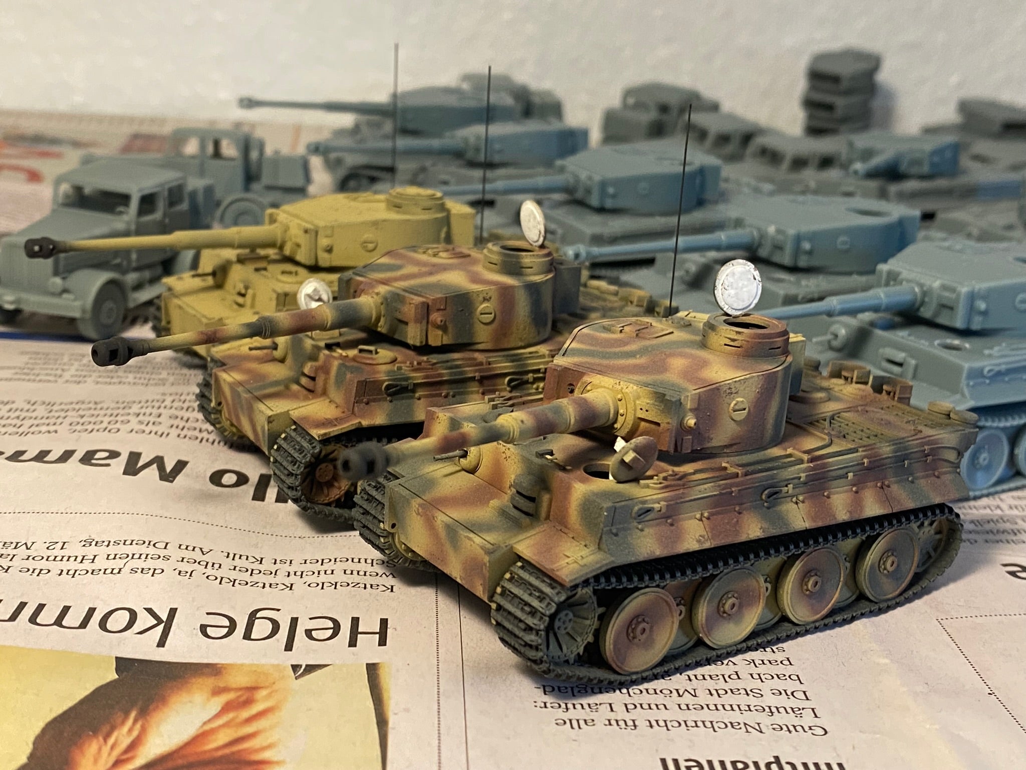 1:72, 1:87 Tiger tank, 1:144 Tiger tank, 3D printed kit, Tiger H, Tige ...