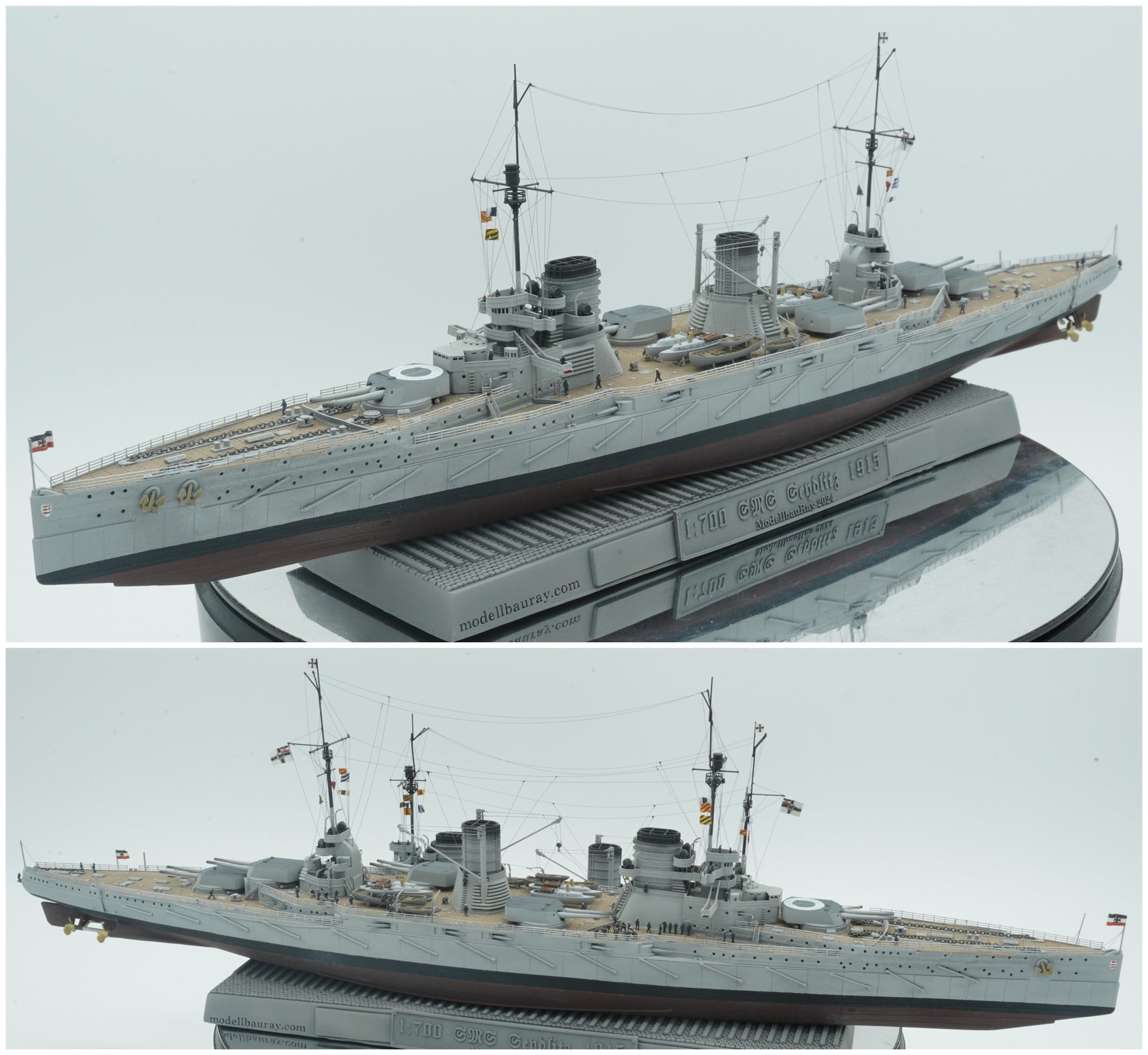 1:700 German Battlecruiser SMS Seydlitz, Full Hull, WaterLine, 3d prin ...