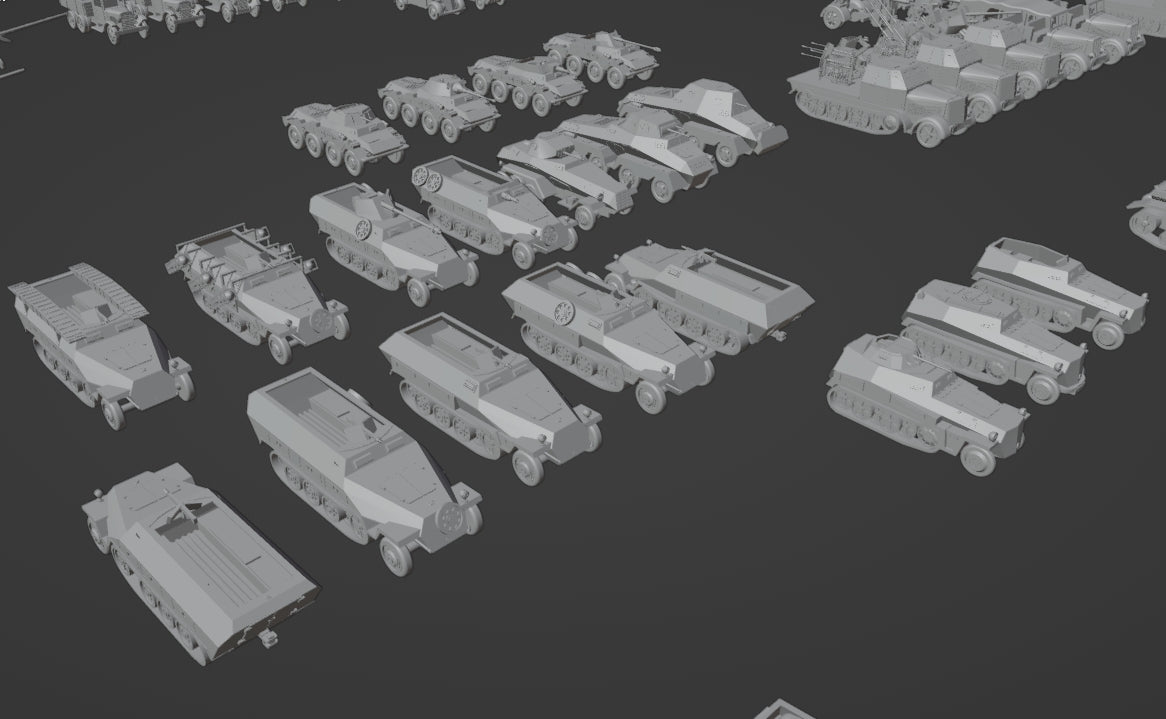 1:700, 1:350 German armerd car, Schwerer Panzerspähwagen, Scout Car, S ...