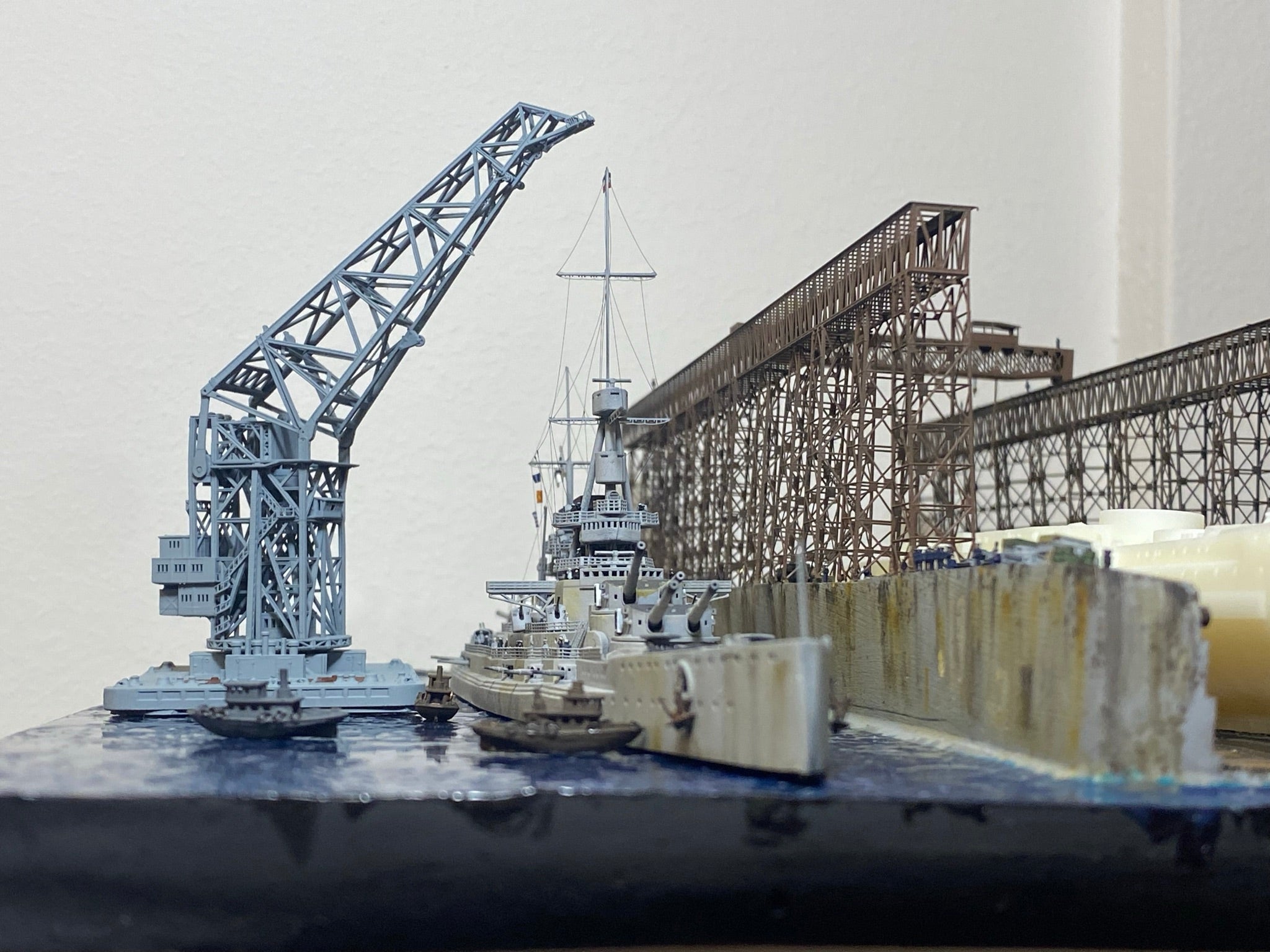 1:700 German Navy floating crane Langer Heinrich, WWI, WWII, 3D printe ...