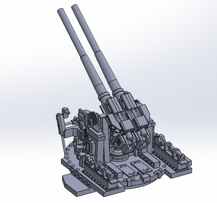 1:700, 1:350 Royal Navy, 4 inch /45 Mark XVI Guns, 102mm AA gun, v.202 ...